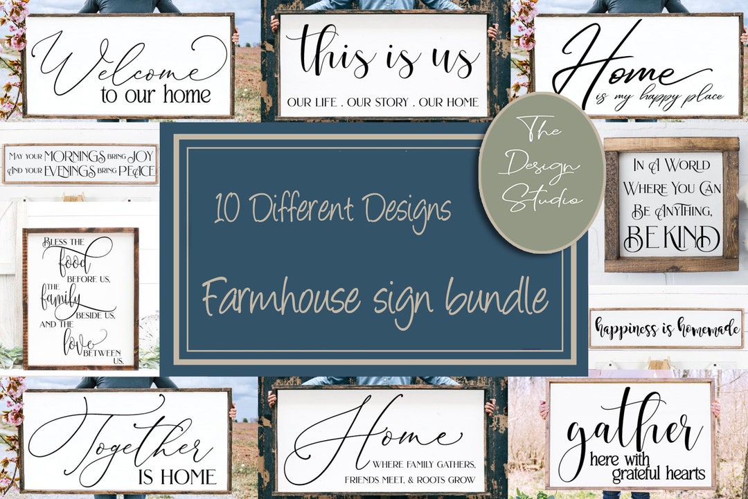 Farmhouse Welcome Sign Decals: Rustic Home Decor Stickers - Etsy