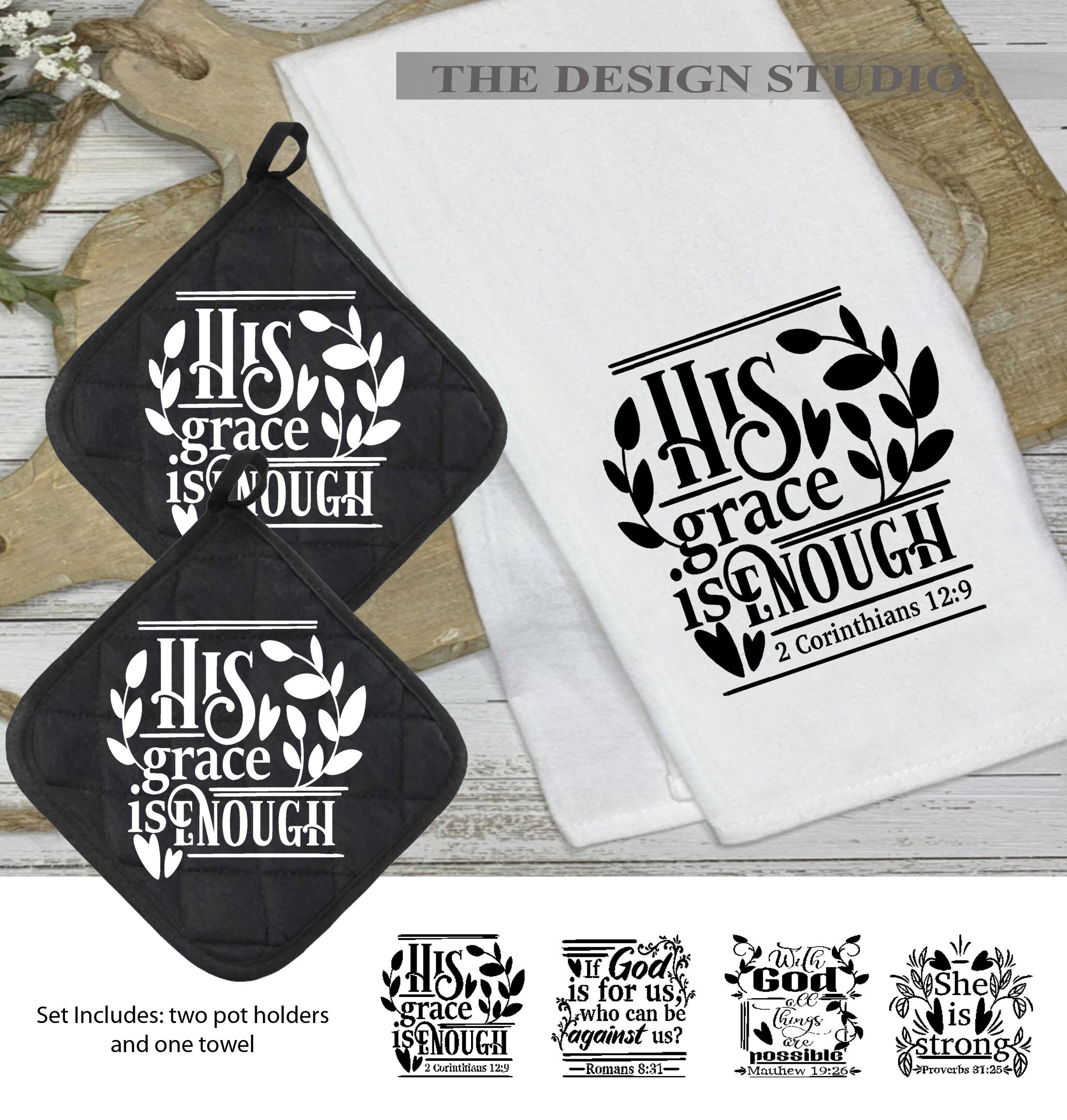 Kitchen Towel Inspirational quote Scripture Dish Towel - Etsy 日本