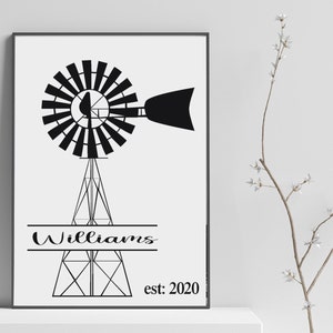 Windmill Wall Decal, Farm or Ranch Decor Made Easy - Etsy
