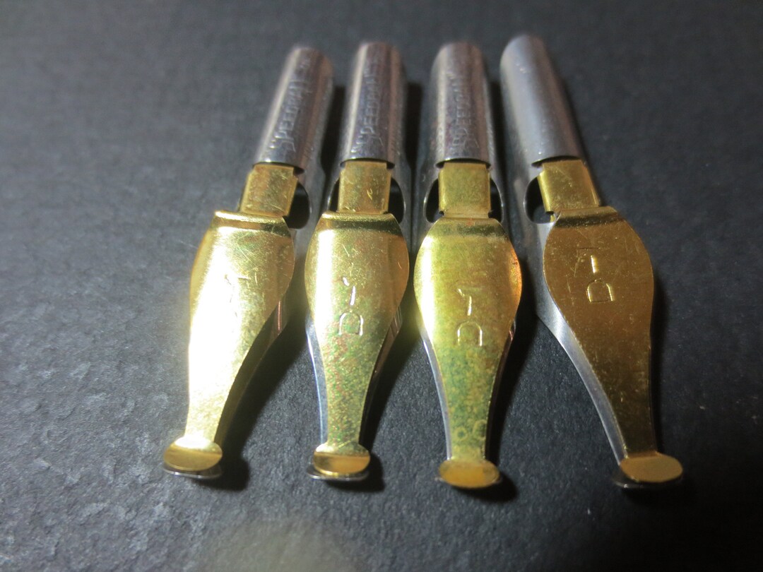 Set of Four D-1 Speedball Calligraphy Nibs, Hunt Co Lettering Pens - Etsy