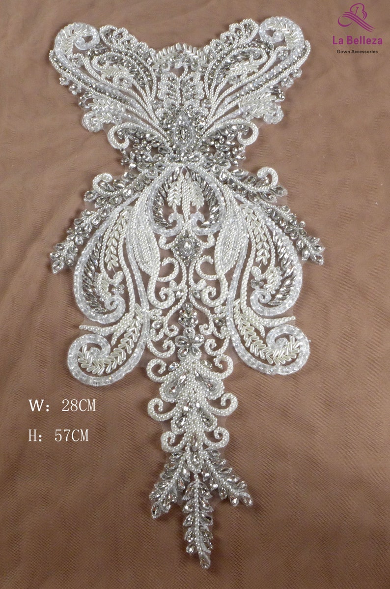 Super off White /ivory Heavy Handmade Pearls Rhinestones Big Bridal ...