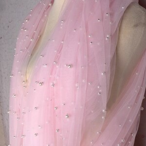 Pearls Mesh,soft Mesh,pearls Net Lining, Pink Pealrs Tulle,6mm 8mm Two ...