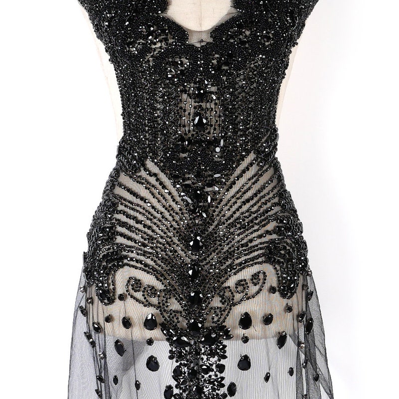 Black Rhinestone Dress - Etsy