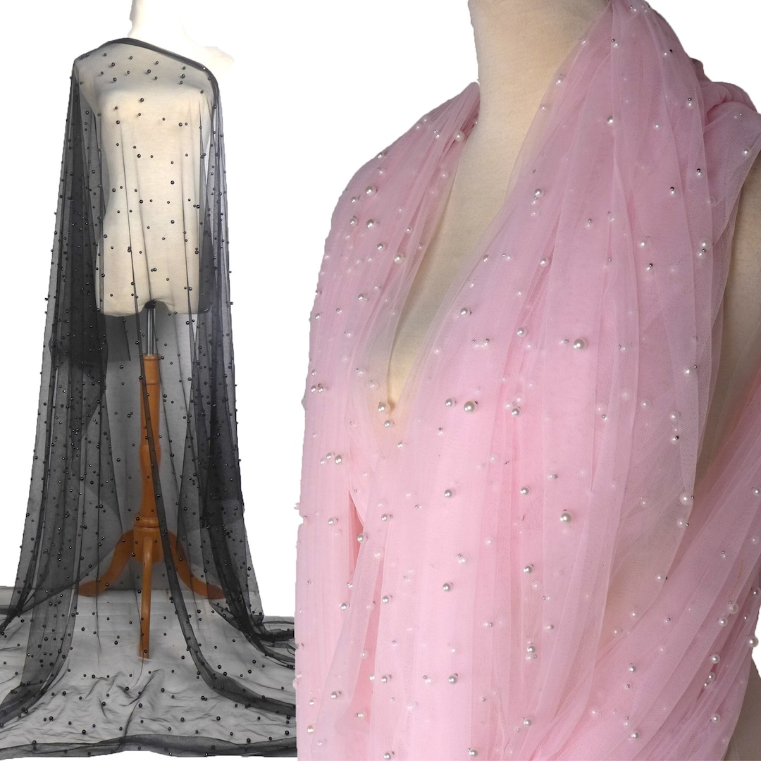 Pearls Mesh,soft Mesh,pearls Net Lining, Pink Pealrs Tulle,6mm 8mm Two ...