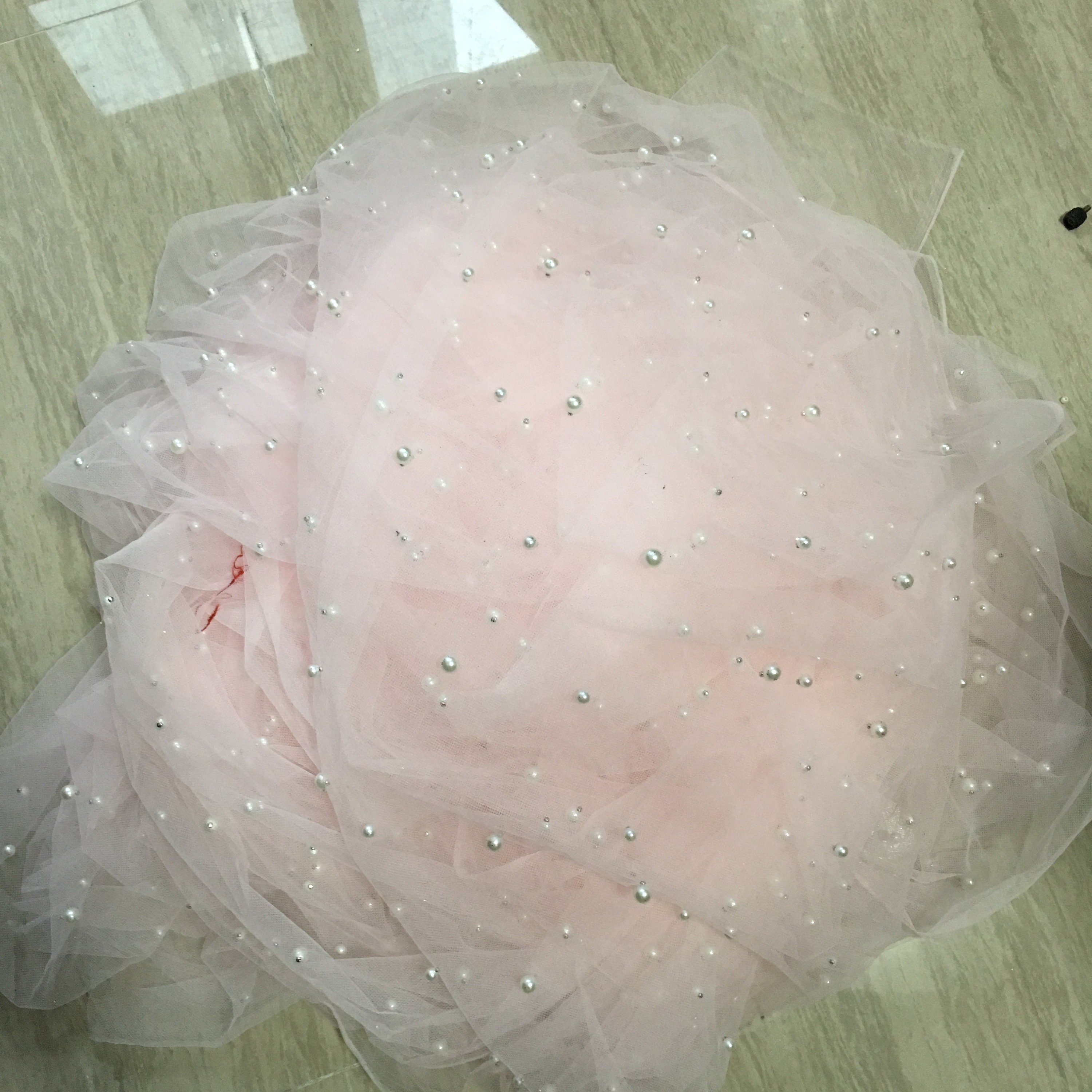 Pearls meshsoft meshpearls net lining pink pealrs tulle6mm | Etsy