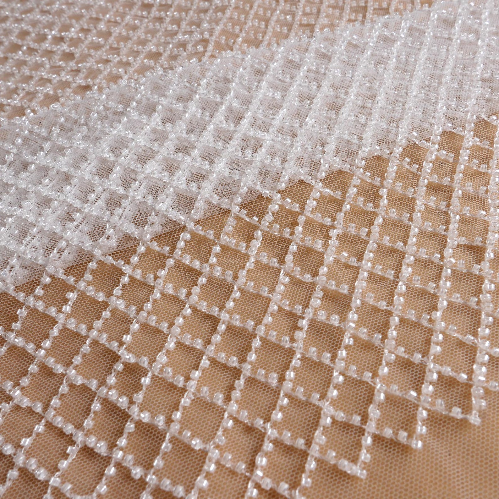 Black,off White Quality Beaded Net for Wedding Dress DIY Projects Lace ...