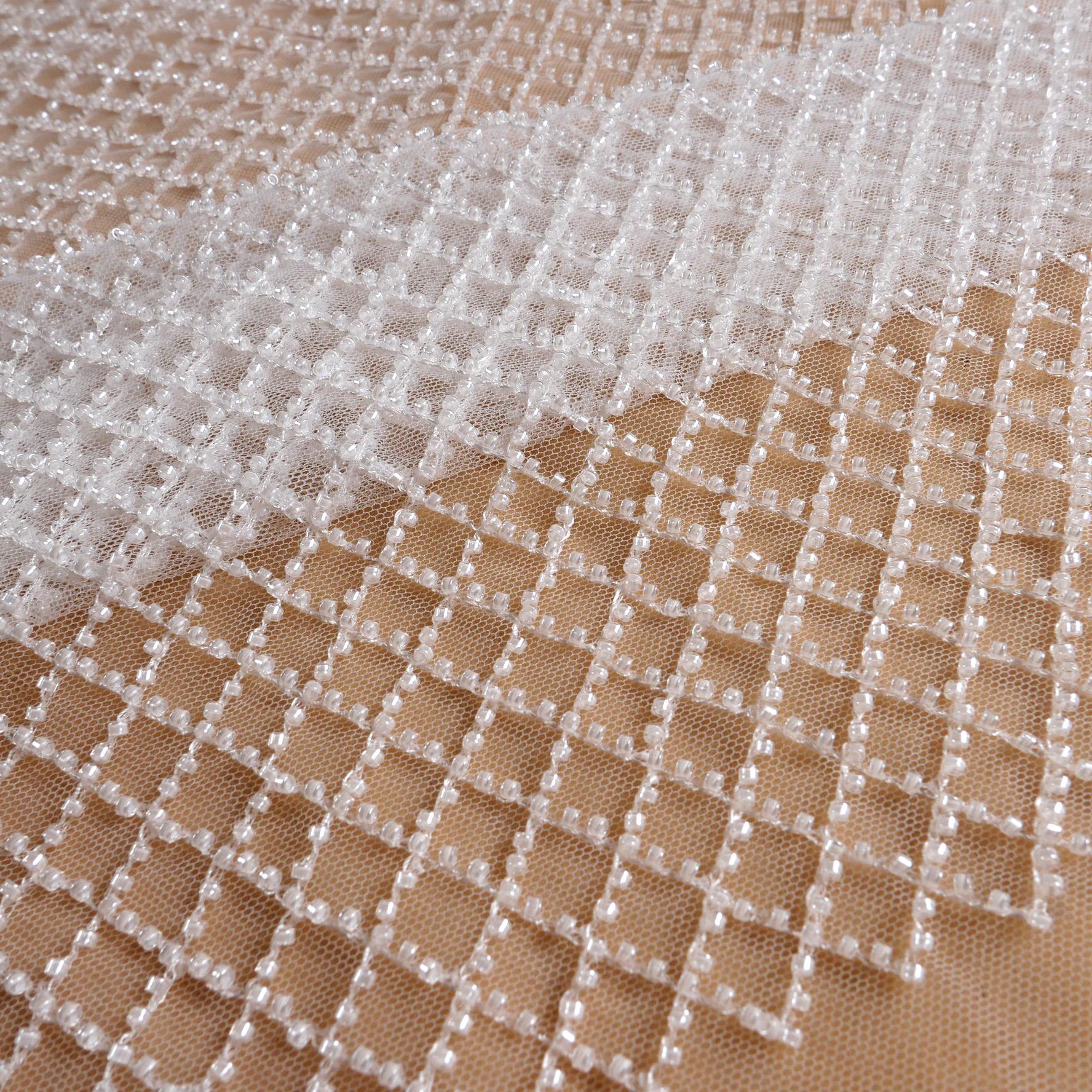 Black,off White Quality Beaded Net for Wedding Dress DIY Projects Lace ...