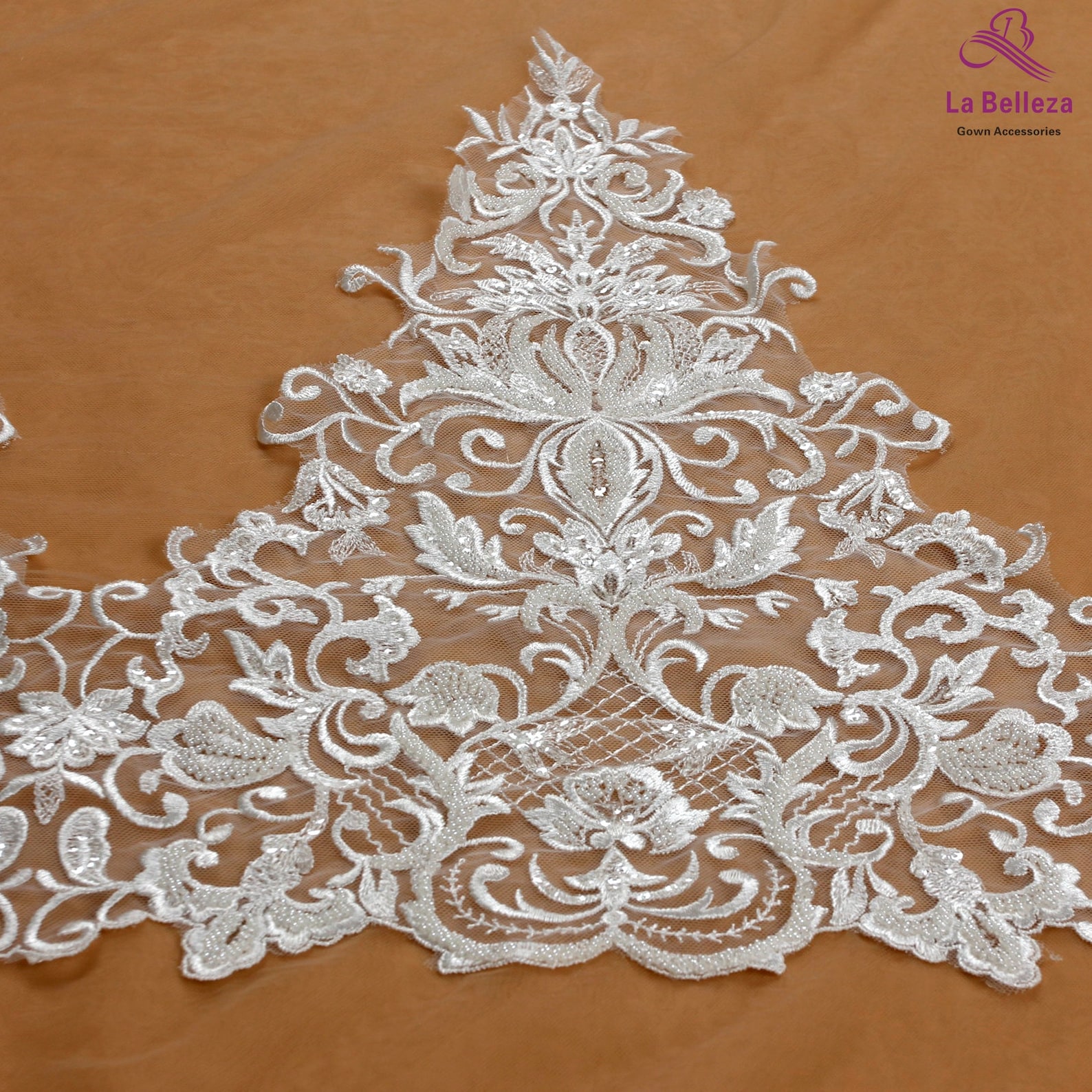 La Belleza Large Width Lace off White Beaded Lacewedding - Etsy