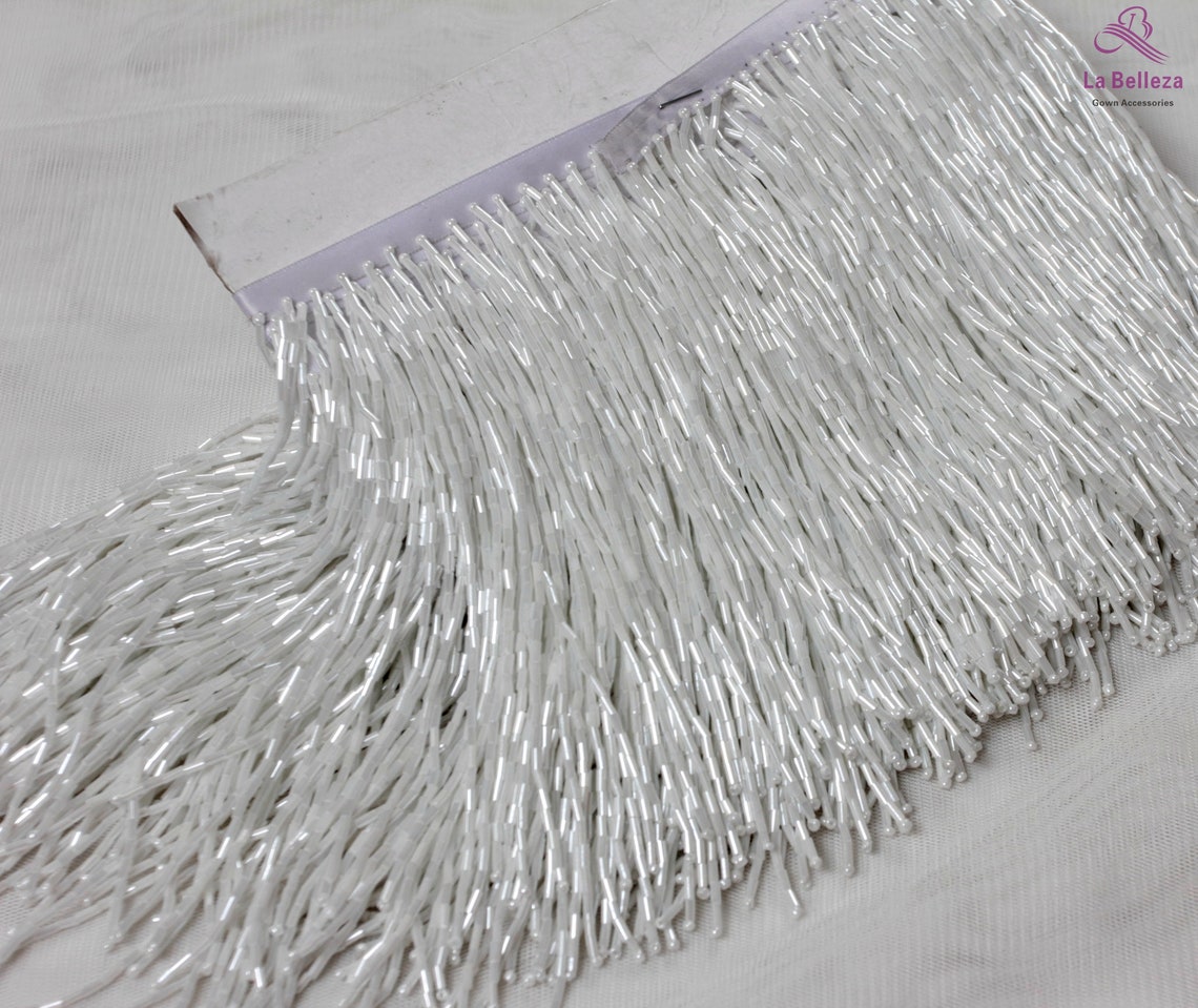 Silverpink Gold/black Beaded Fringe Lace Trim Fringe Tassel - Etsy