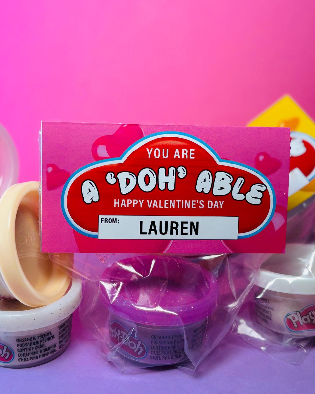 You're A'DOH'ABLE - Kids Putty Valentine Kits – Personalized With ...