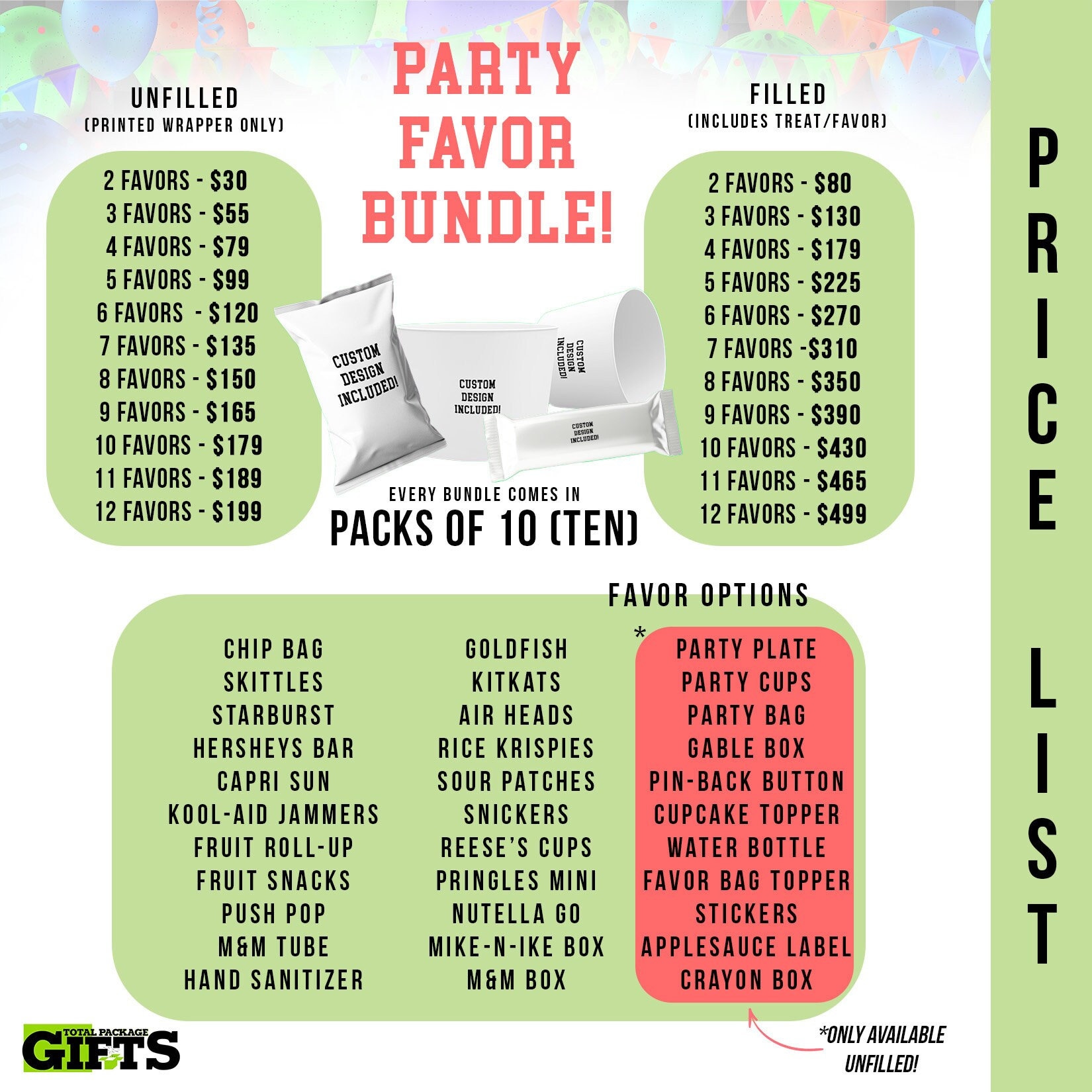 Party Favor Bundle | BEST for Your BUDGET | Mix and Match Favors ...