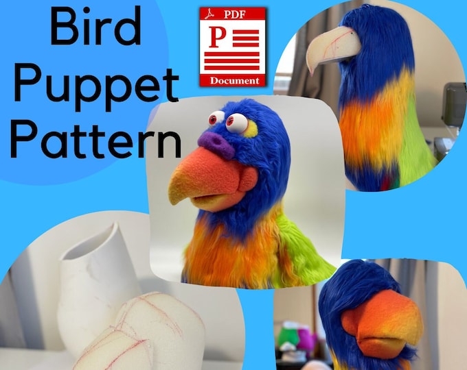 Bird Puppet Pattern PDF digital Download - Etsy