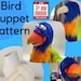 Bird Puppet Pattern PDF digital Download - Etsy