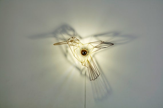 Walllamp Bird Shadow Lamp Hummingbird - Etsy UK