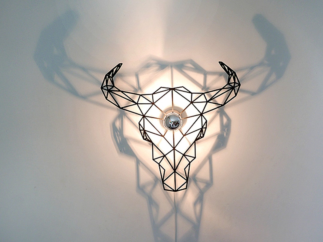 Walllamp , Ceiling Lamp, Bull, Shadow - Etsy