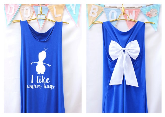I Like Warm Hug Olaf Anna Elsa Disney Princess With Bow : - Etsy