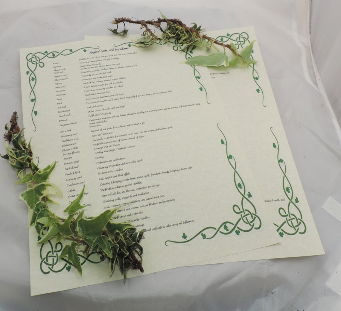 PDF Witches 250 Herbs & Ingredients Information Sheets Pagan - Etsy UK