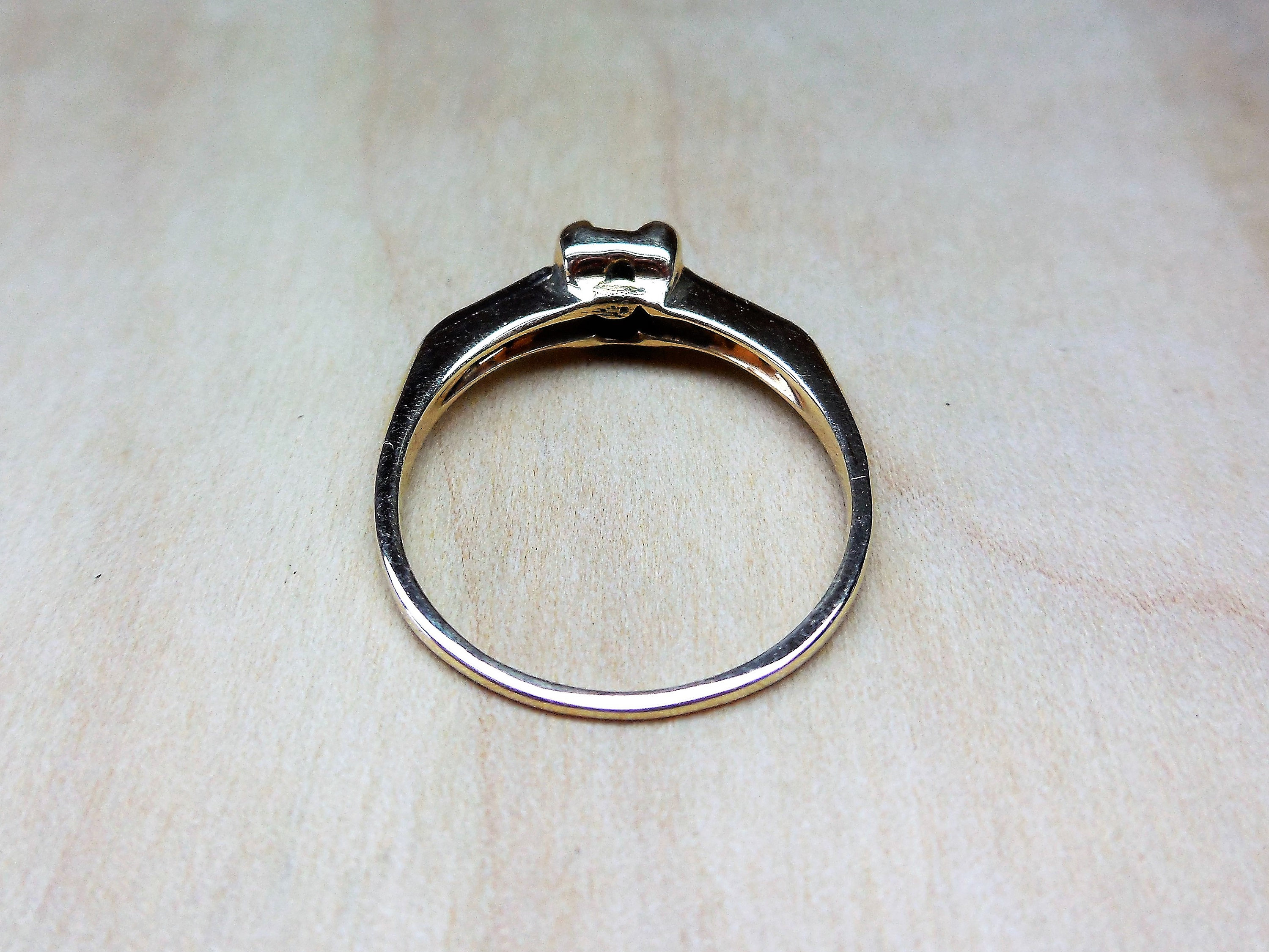 Vintage .26ct Diamond 14k Yellow Gold Engagement Ring Unique Engagement ...