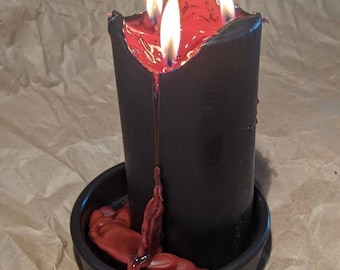 Vampire Tears Bleeding Candles 10 Black Taper Candles | Etsy