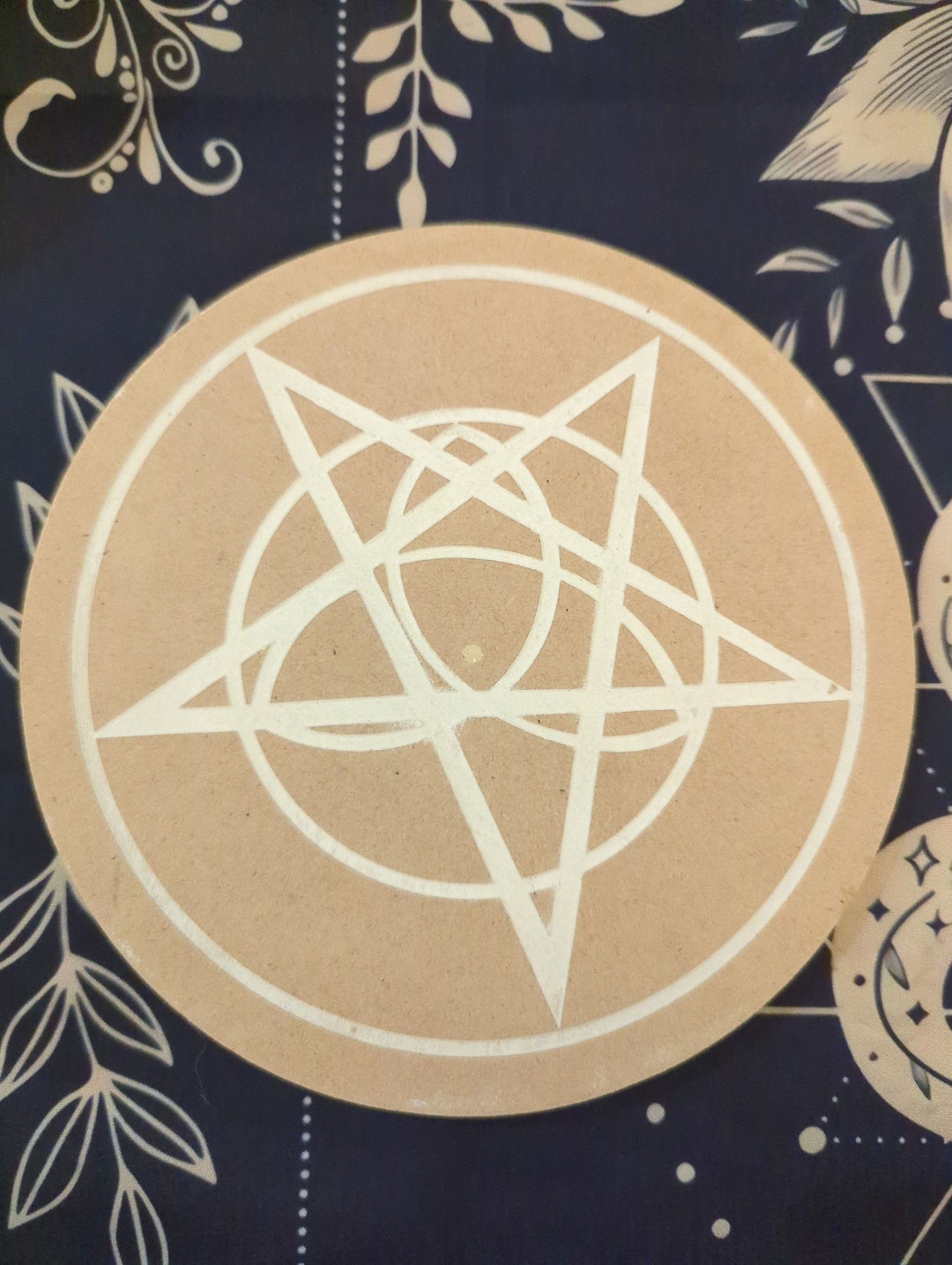 Wood Crystal Grid Pentacle for Metaphysical and Spiritual - Etsy