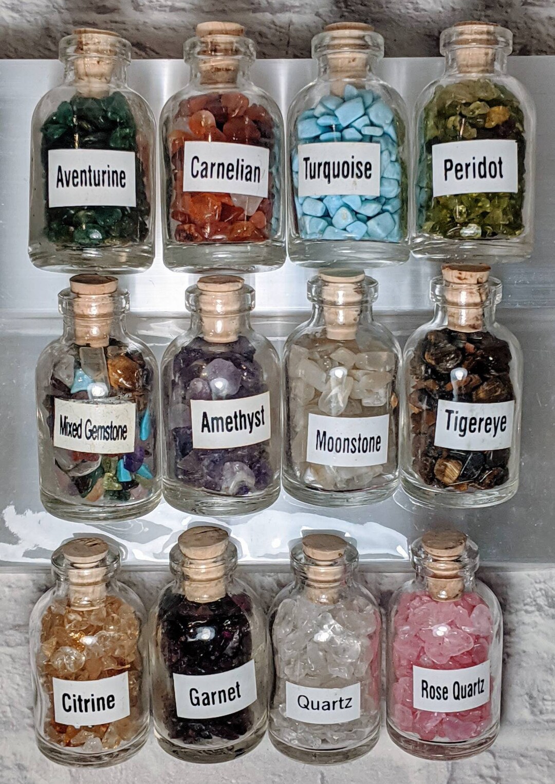 Gemstone Chip Bottles for Metaphysical and Spiritual Use - Etsy