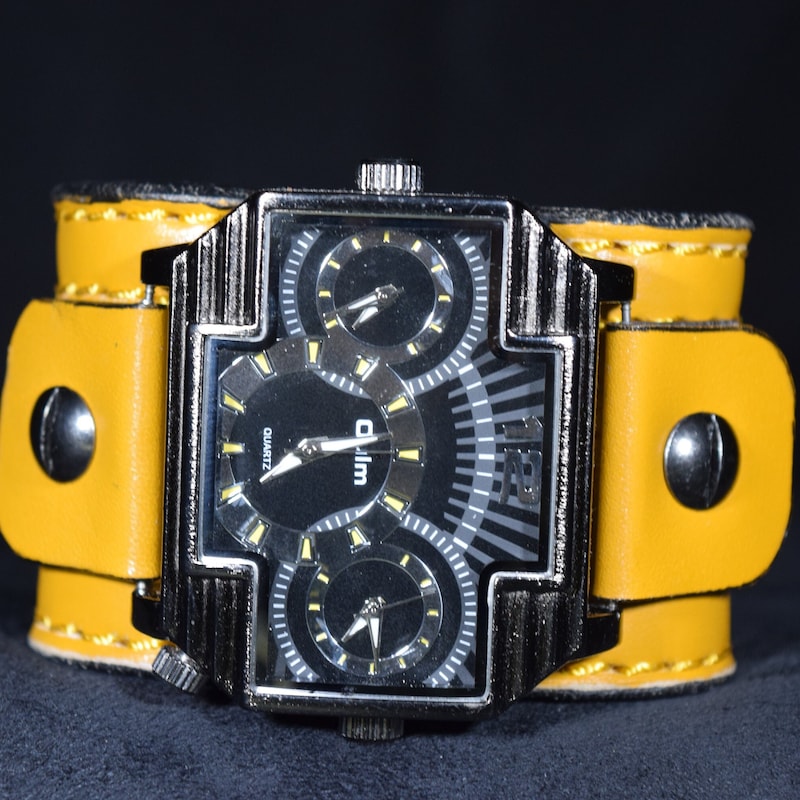 Leather Cuff Watch - Etsy