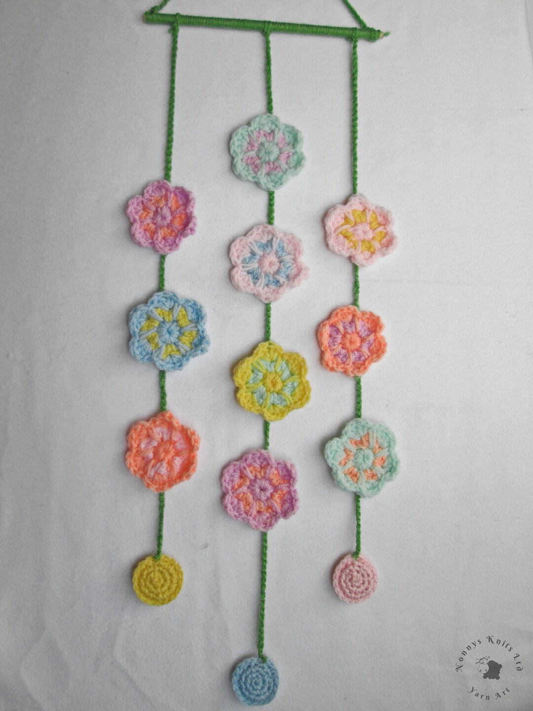 Crochet Flower Wall Hanging, Wall Art, - Etsy