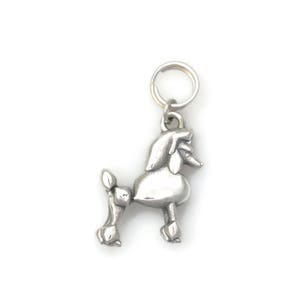 Sterling Silver Poodle Charm Silver Poodle Pendant Silver - Etsy