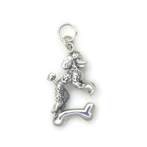 Sterling Silver Poodle Charm Silver Poodle Pendant Silver - Etsy