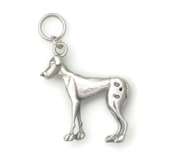 Sterling Silver Great Dane Charm, Silver Great Dane Pendant, Silver ...