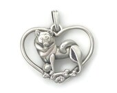 Sterling Silver Samoyed Necklace Silver Samoyed Pendant Fr - Etsy