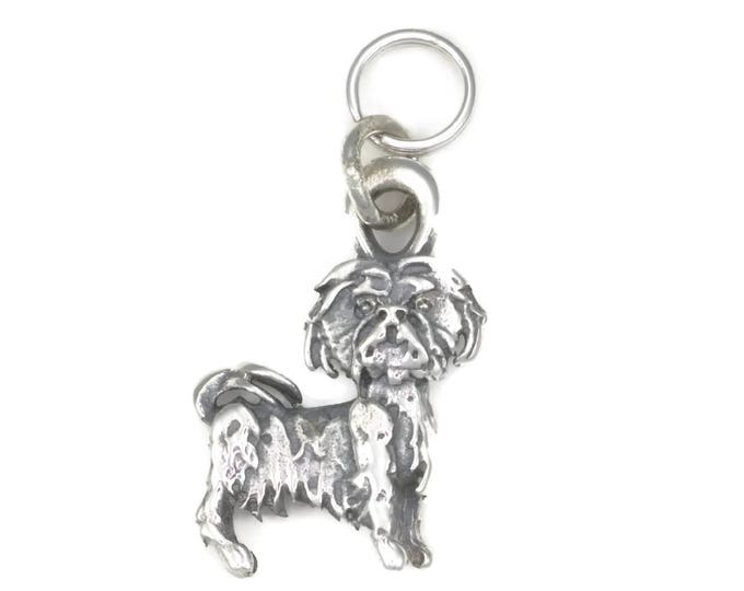 Silver Shih Tzu Charm, Silver Shihtzu Charm, Silver Shih-tzu Charm ...