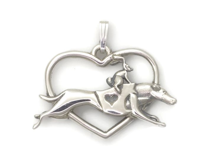 Sterling Silver Greyhound Necklace, Silver Greyhound Pendant Fr Donna ...
