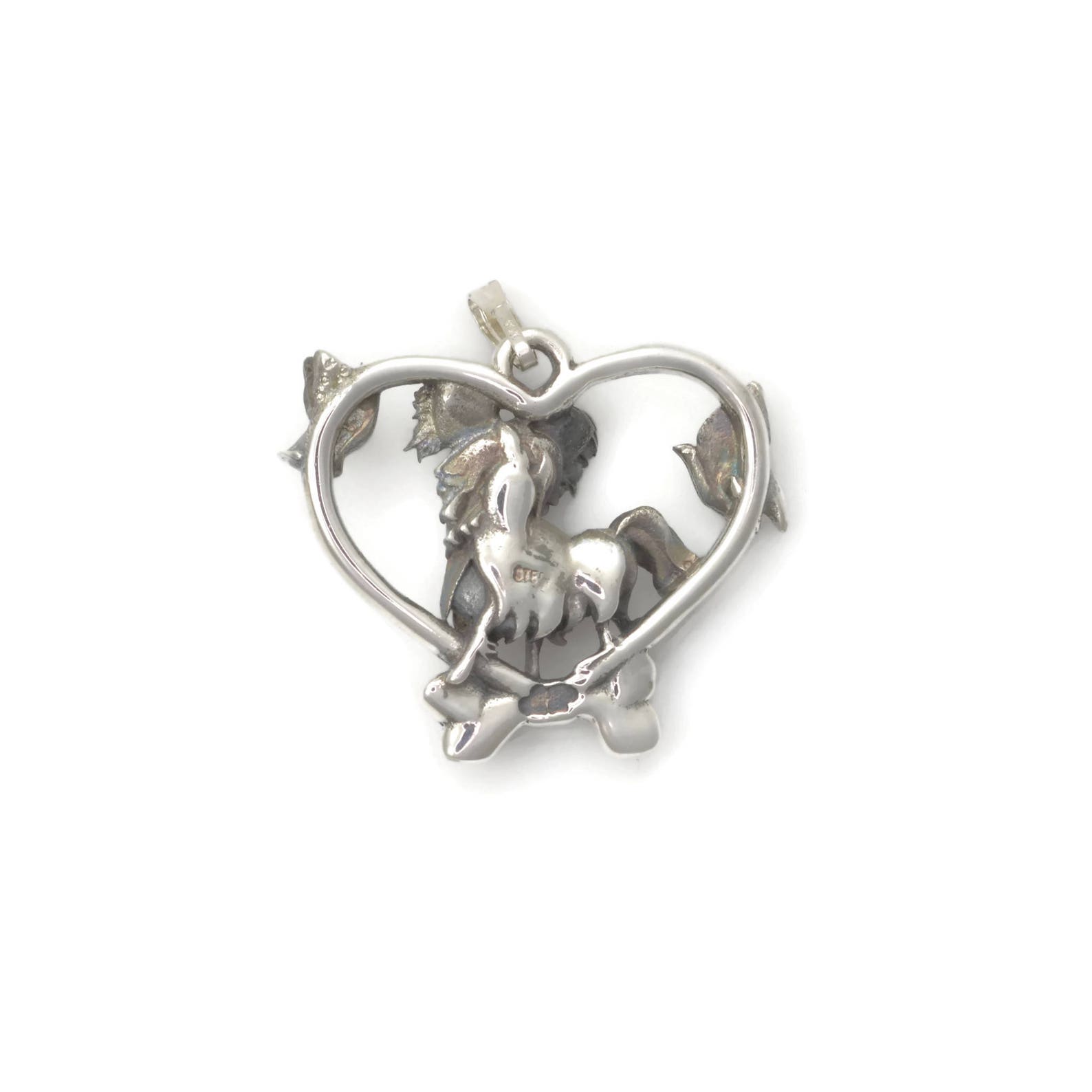 Sterling Silver Papillon Necklace Silver Papillon Pendant - Etsy