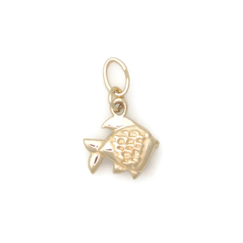 14kt Goldfish Charm, 14K Goldfish Charm, 14kt Gold Fish Pendant, 14kt ...