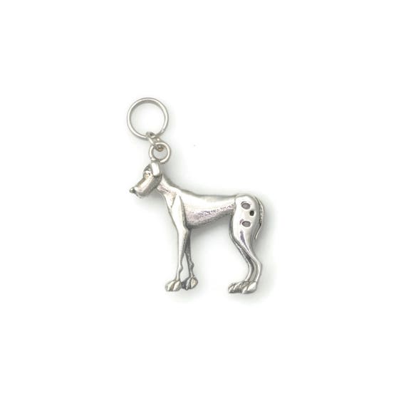 Sterling Silver Great Dane Charm Silver Great Dane Pendant | Etsy