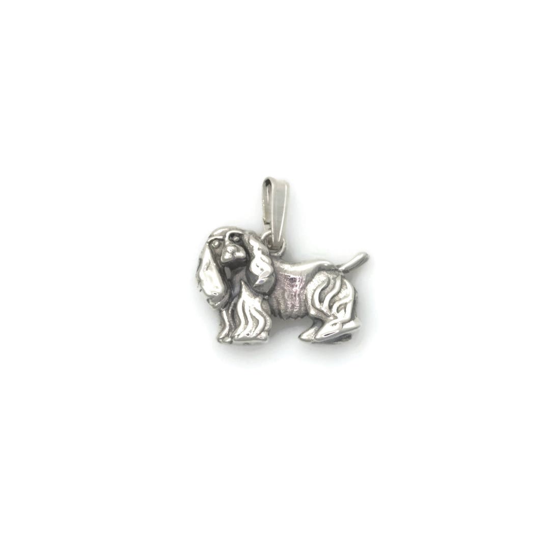 Sterling Silver Cocker Spaniel Necklace, Silver Cocker Spaniel Pendant ...