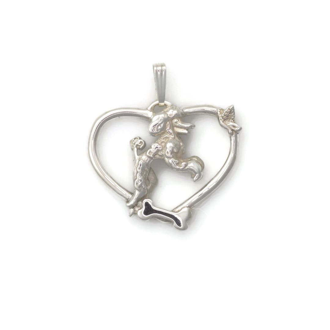 Silver Poodle Pendant Silver Poodle Necklace Fr Donna - Etsy