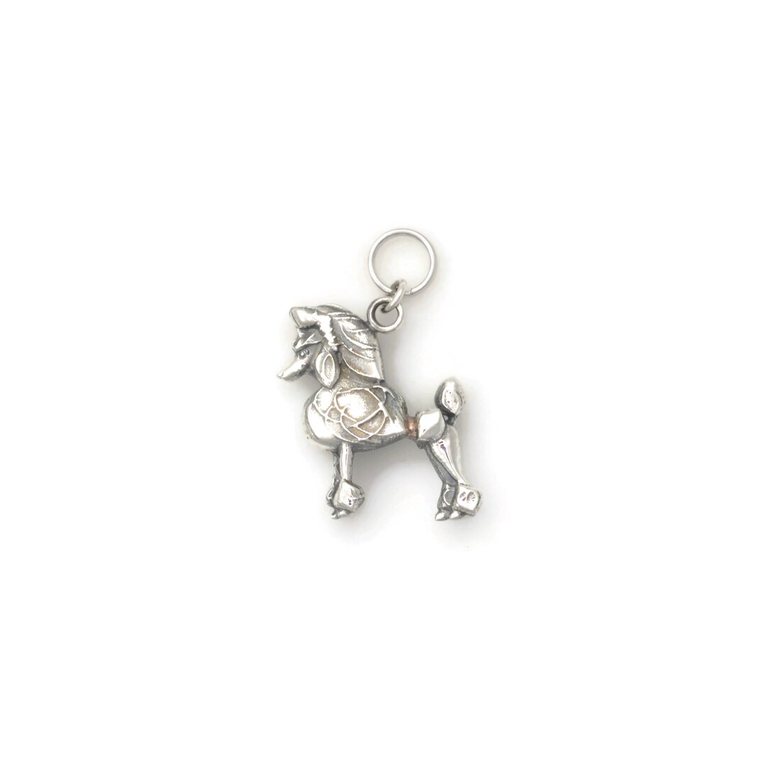 Sterling Silver Poodle Charm Silver Poodle Pendant Silver - Etsy