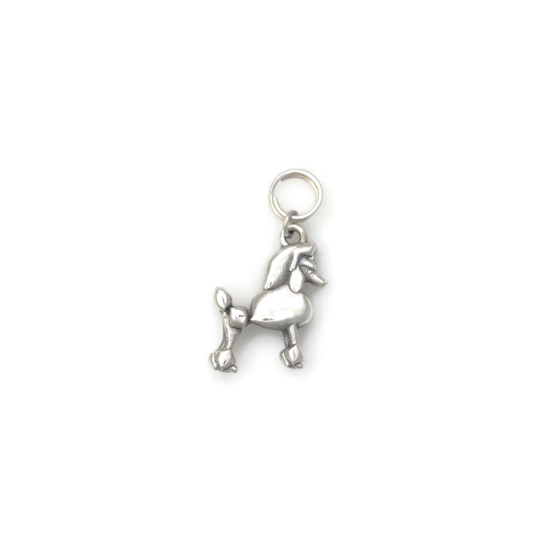Sterling Silver Poodle Charm Silver Poodle Pendant Silver - Etsy