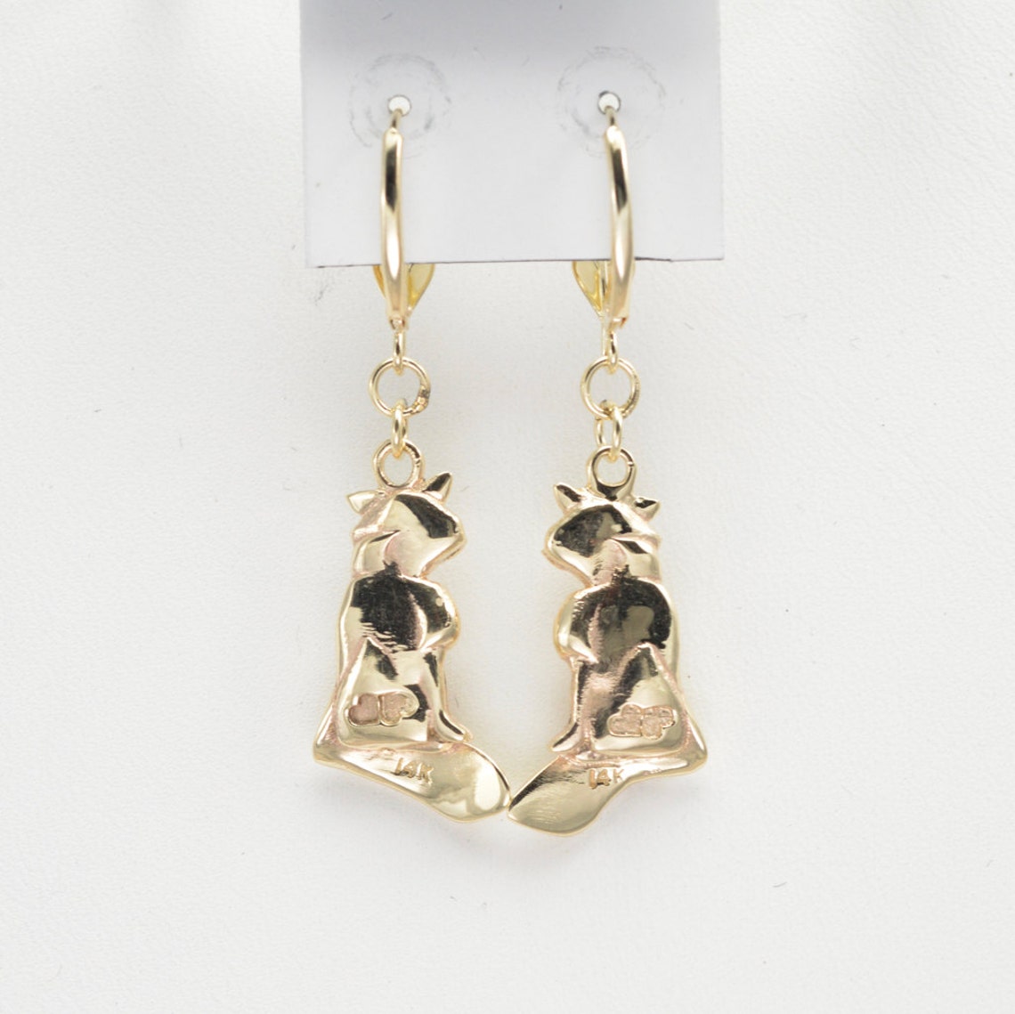 14kt Gold Persian Cat Earrings by Donna Pizarro Fr Her Animal Whimsey ...