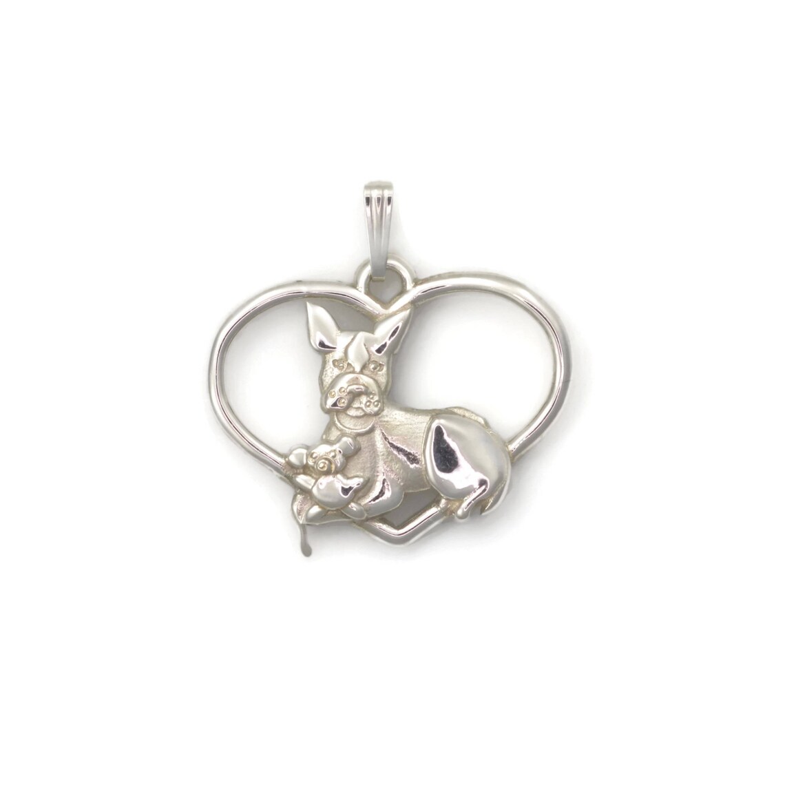Silver Boston Terrier Pendant Silver Boston Terrier Necklace - Etsy
