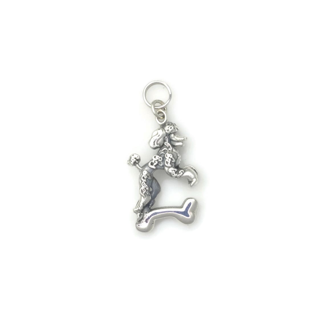 Sterling Silver Poodle Charm Silver Poodle Pendant Silver - Etsy