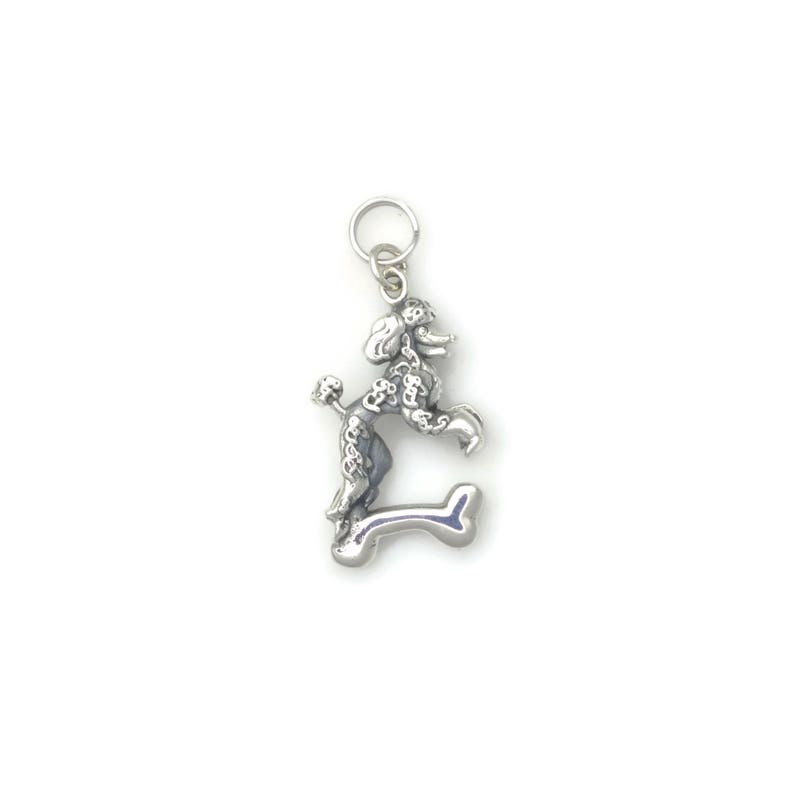 Sterling Silver Poodle Charm Silver Poodle Pendant Silver - Etsy