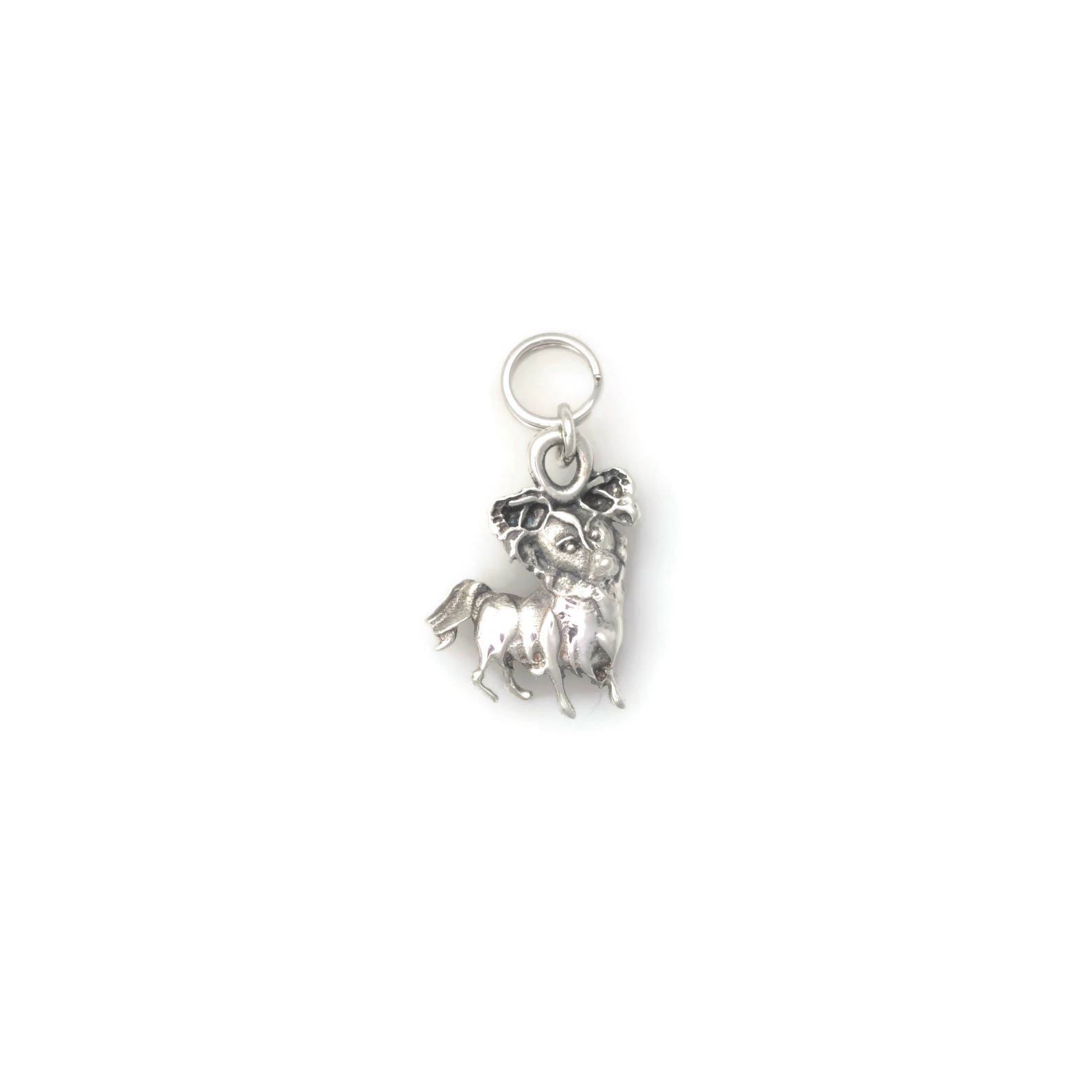 Sterling Silver Papillon Charm, Silver Papillon Pendant Fr Donna ...