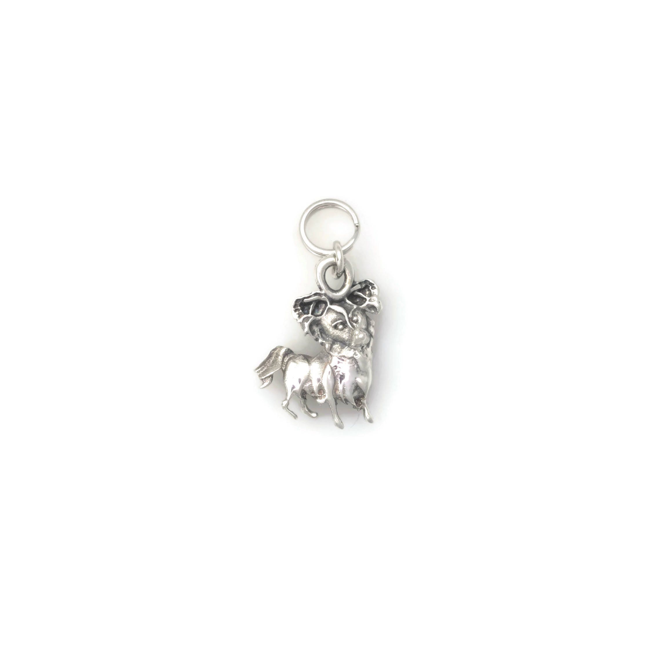 Sterling Silver Papillon Charm, Silver Papillon Pendant Fr Donna ...