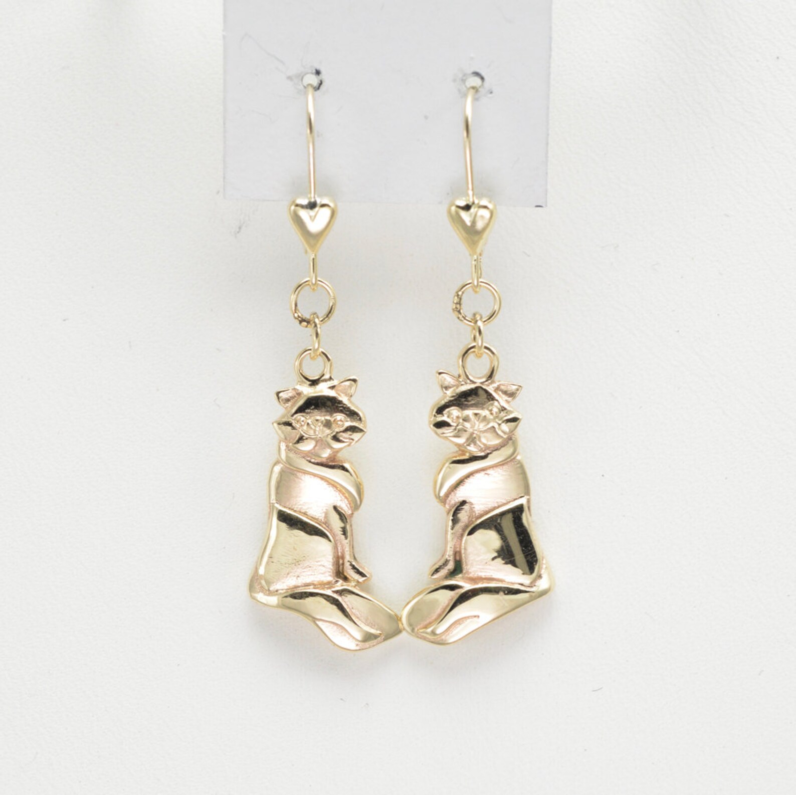 14kt Gold Persian Cat Earrings by Donna Pizarro Fr Her Animal Whimsey ...