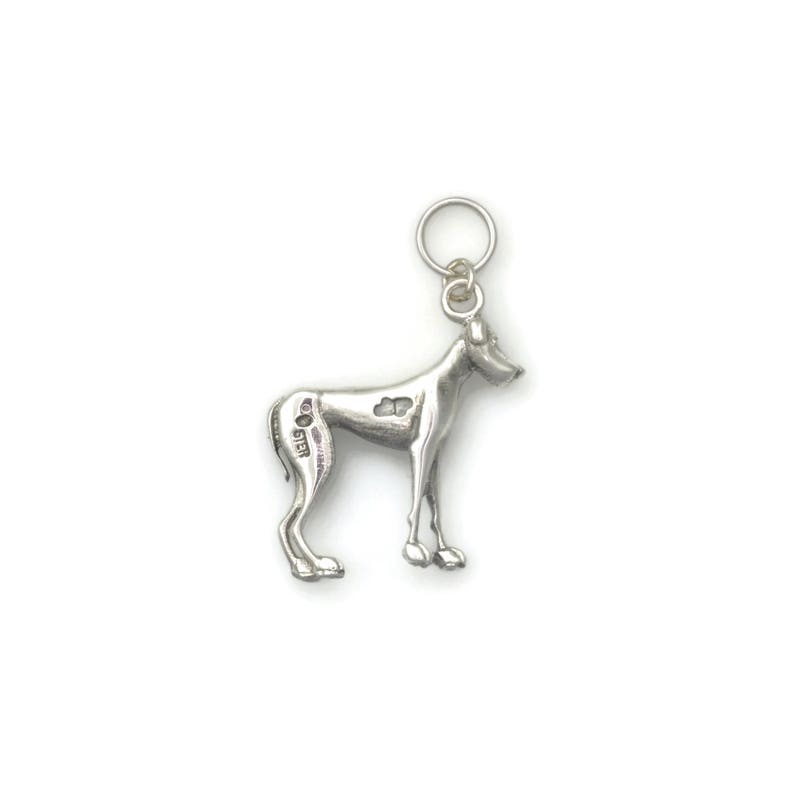 Sterling Silver Great Dane Charm Silver Great Dane Pendant | Etsy