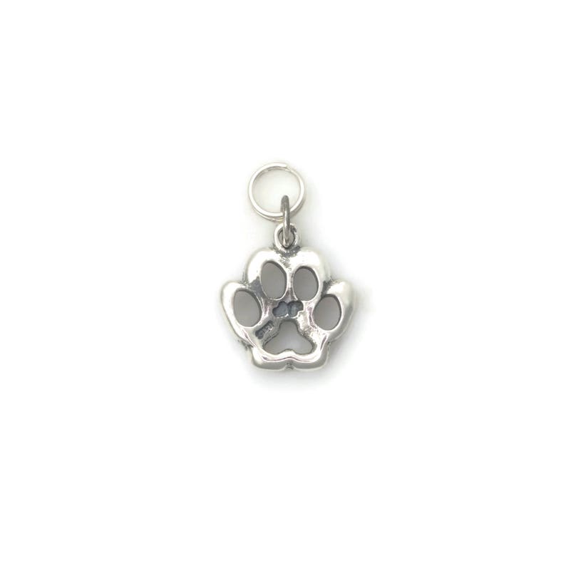 Sterling Silver Dog Paw Charm Silver Dog Paw Print Charm - Etsy