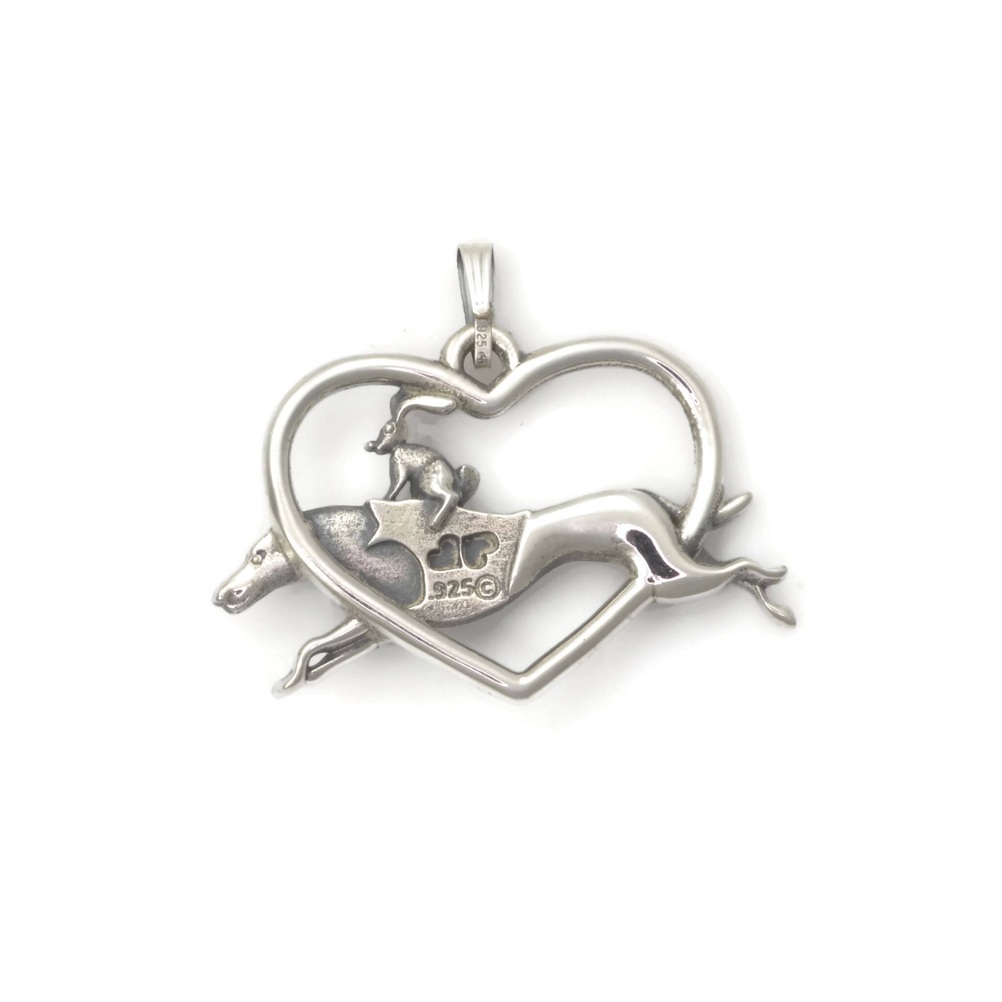 Sterling Silver Greyhound Necklace Silver Greyhound Pendant - Etsy